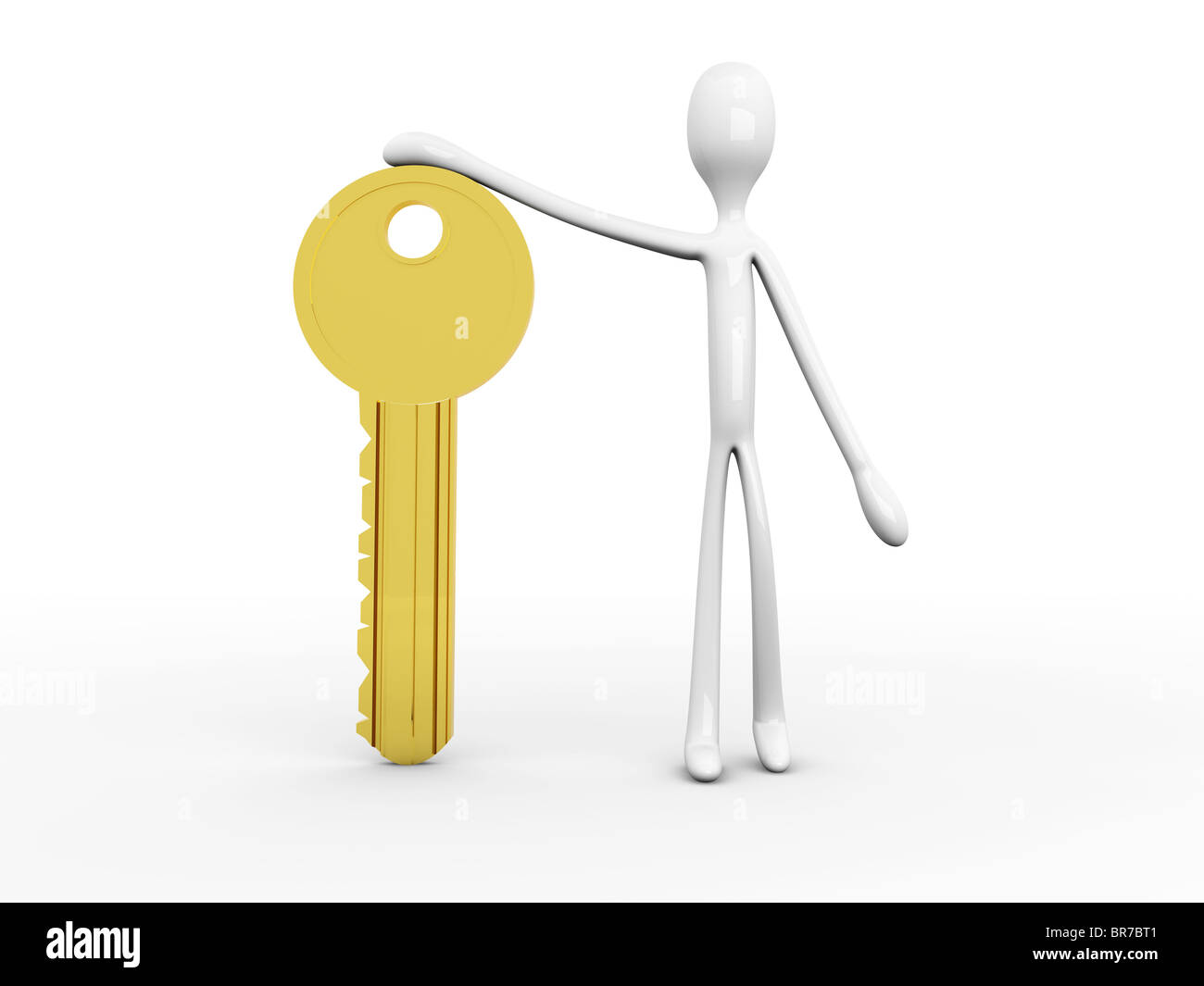 Cartoon security guy key Cut Out Stock Images & Pictures - Alamy