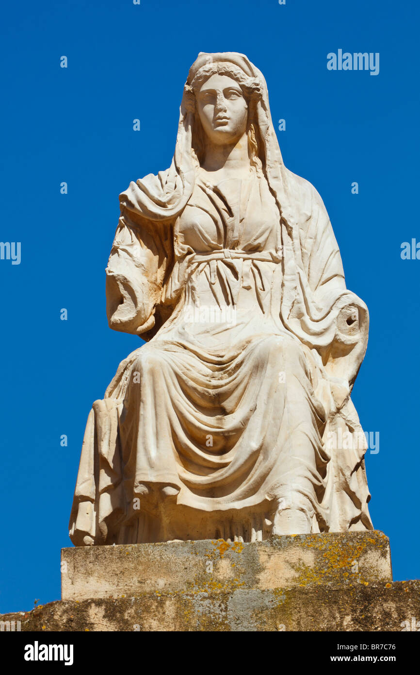 Copy Of The Statue Of The Goddess Ceres In The Roman Theatre Built In ...