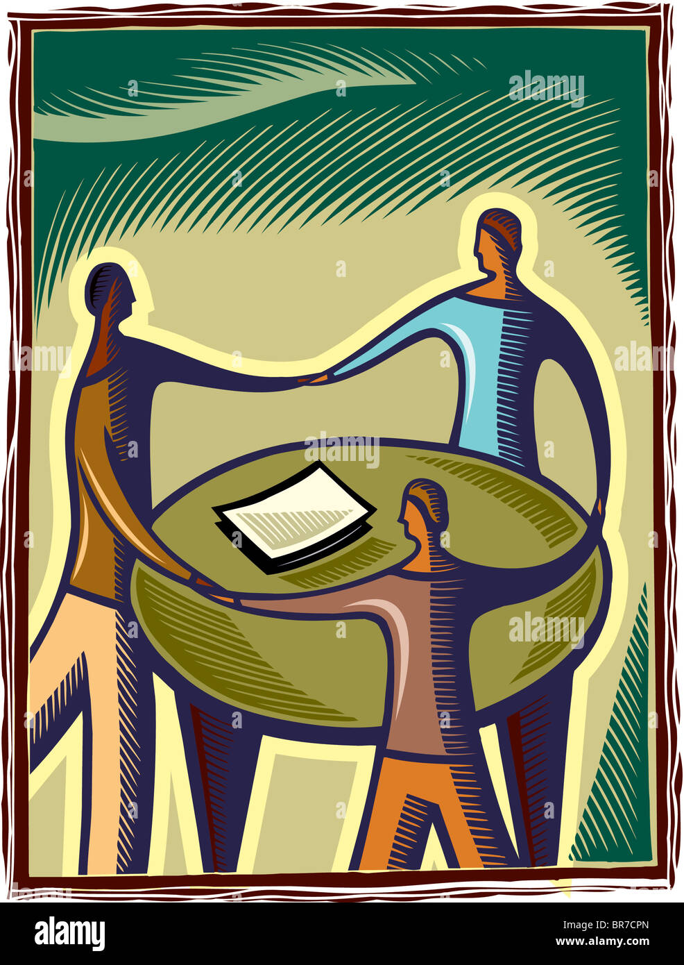 Business negotiation round table hi-res stock photography and images ...