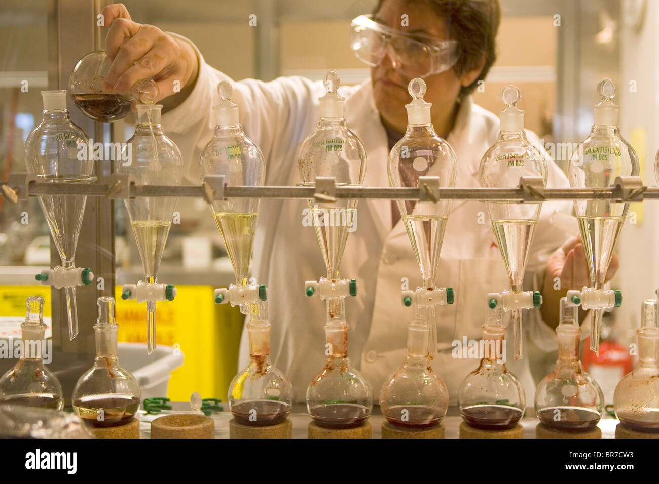 Chemical testing laboratorry Stock Photo - Alamy