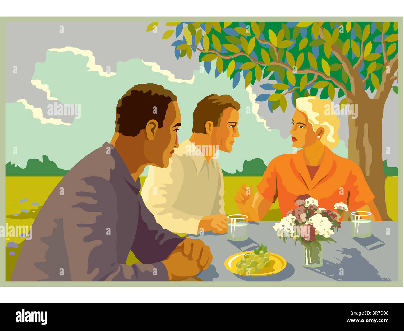 outdoor luncheon meeting Stock Photo - Alamy