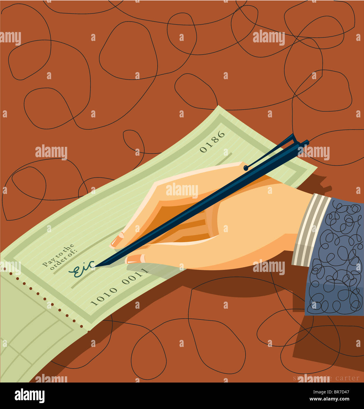 writing a check Stock Photo - Alamy