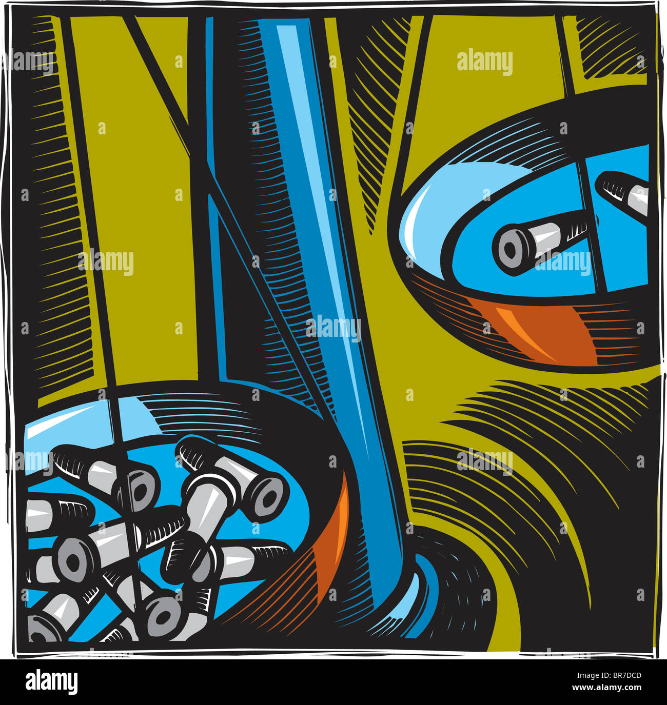 Bullets on a scale Stock Photo - Alamy