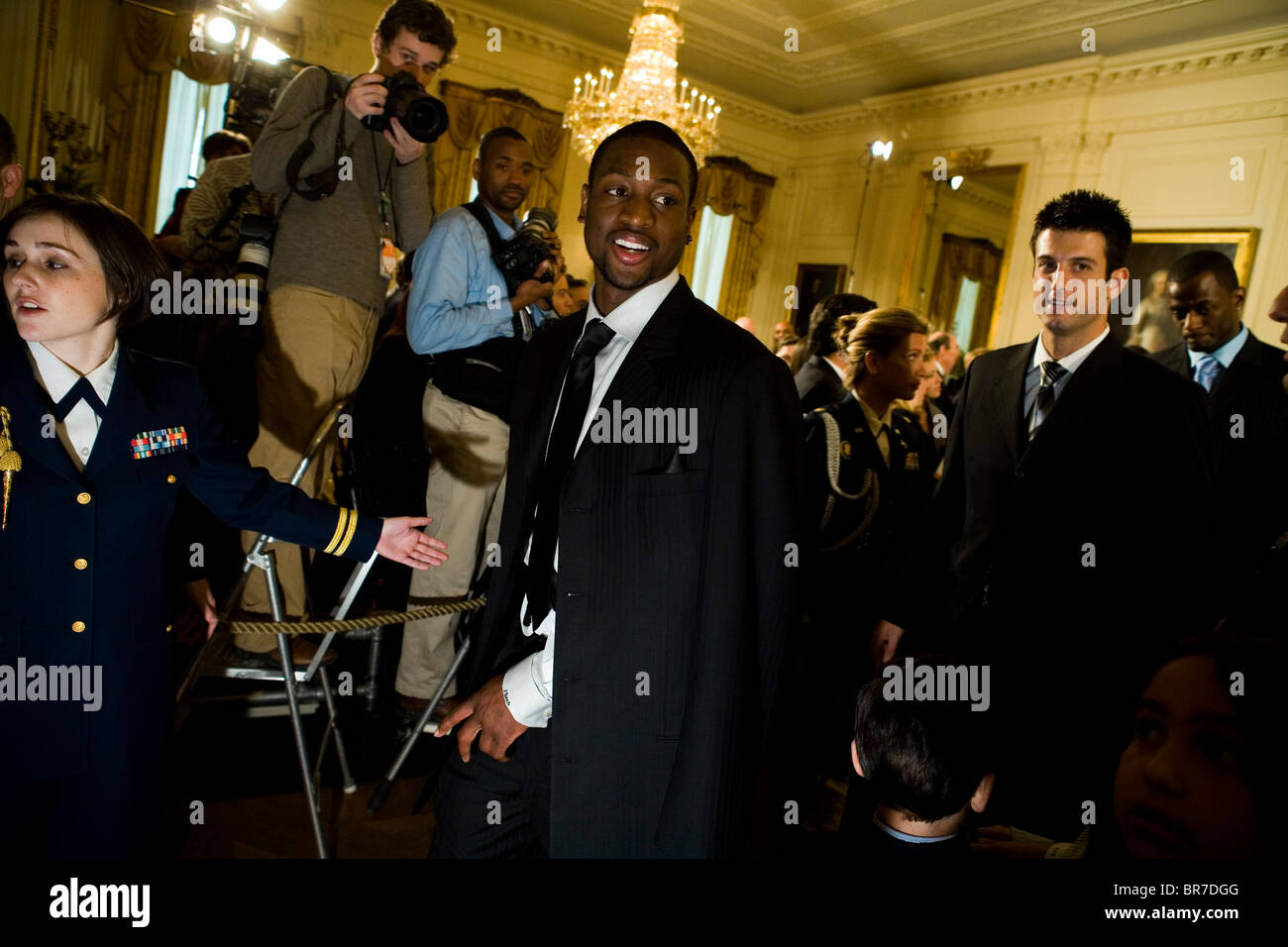 President Bush participates in a ceremony honoring the NBA Champion ...