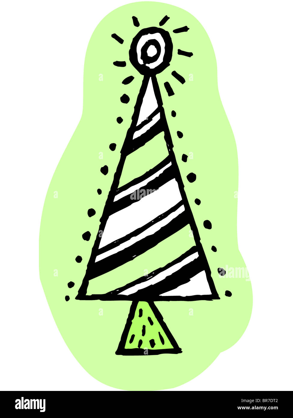 Triangular Christmas tree Stock Photo - Alamy