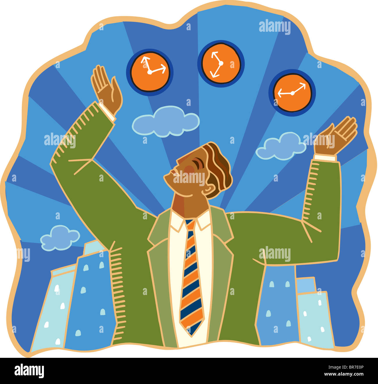 Businessman with time zones hi-res stock photography and images - Alamy