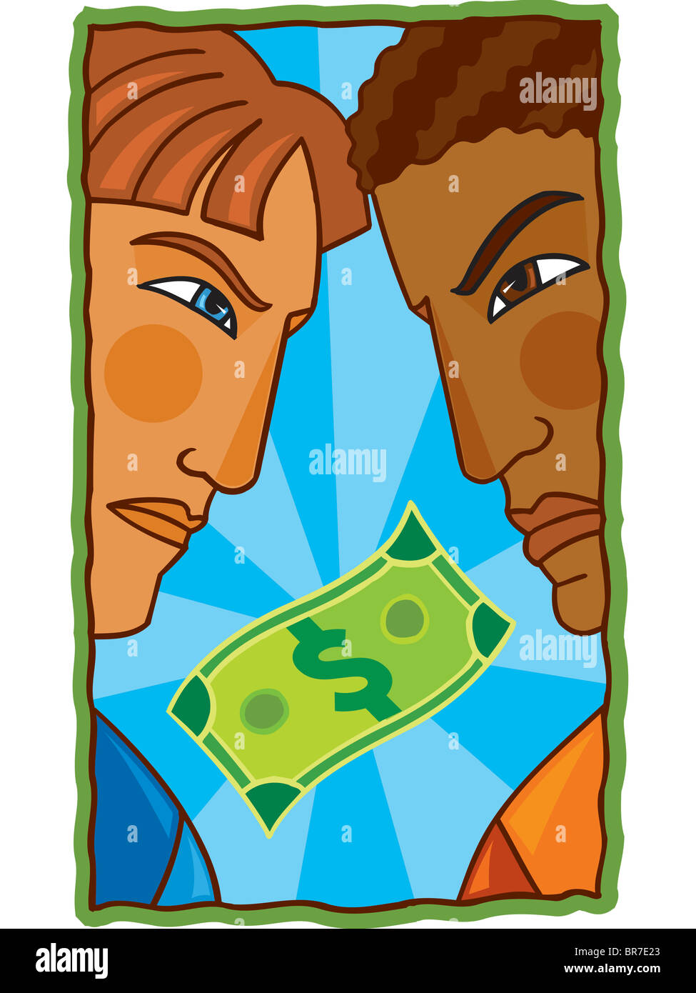 money face off Stock Photo - Alamy
