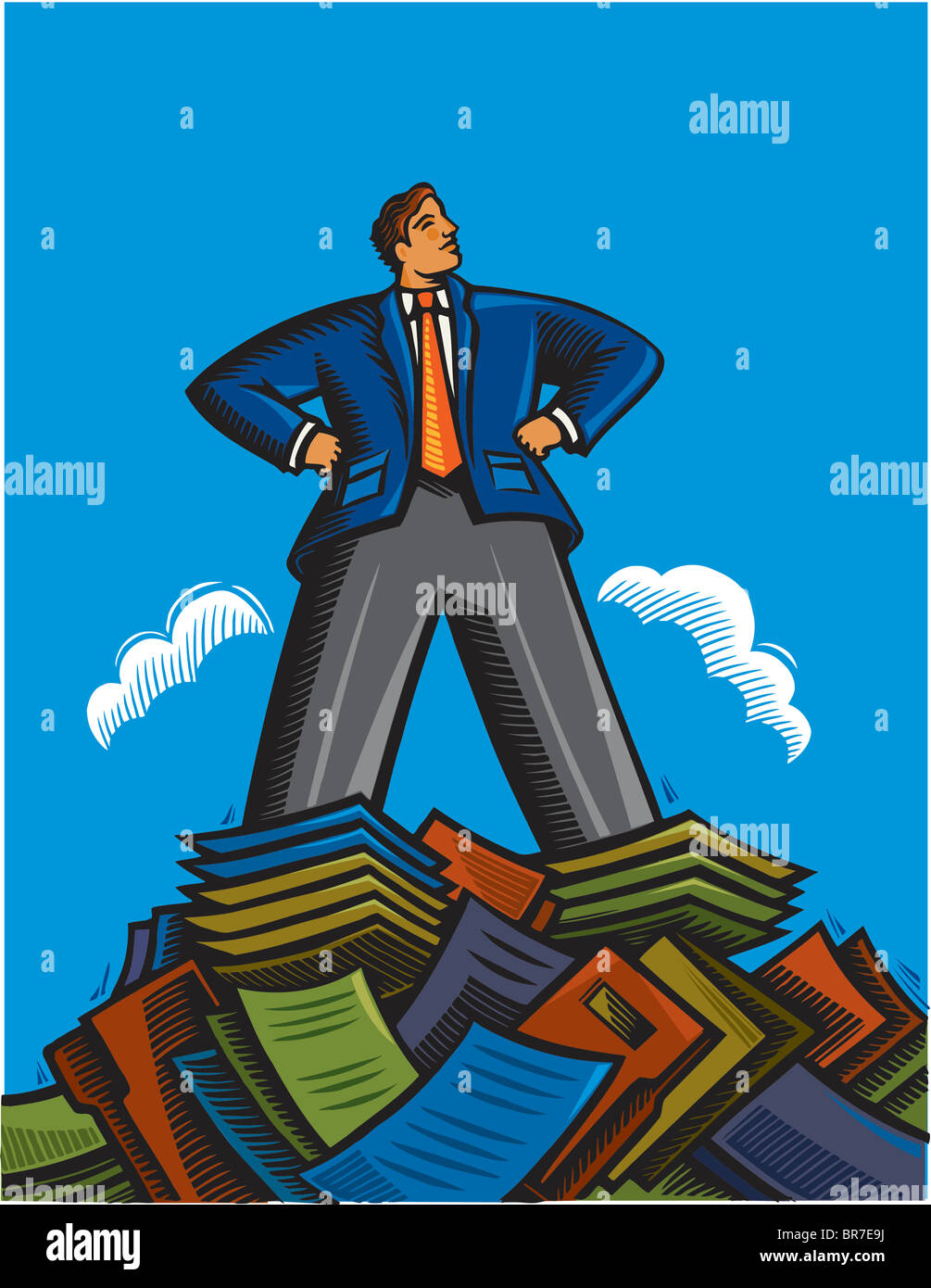 Student standing with books and papers hi-res stock photography and ...
