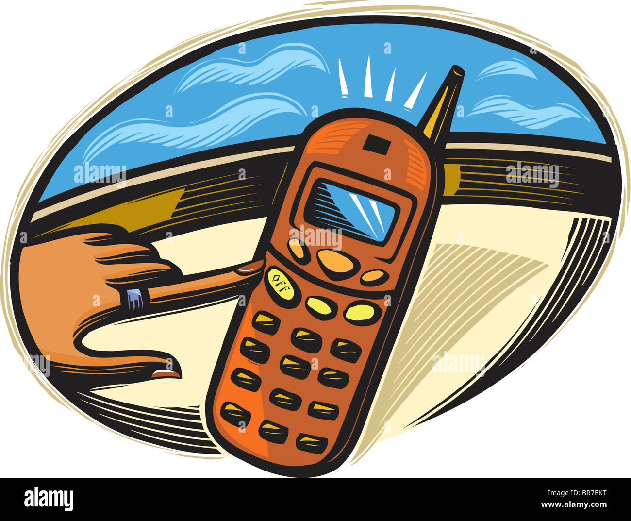 A hand dialing a cell phone Stock Photo - Alamy