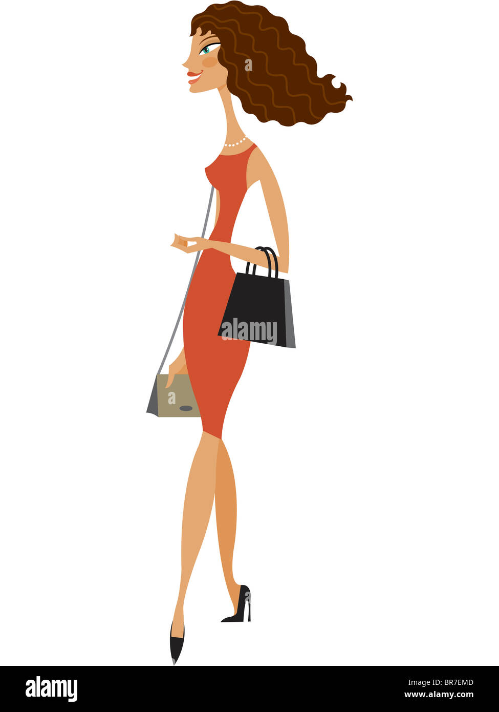Drawing of a sophisticated woman Stock Photo - Alamy