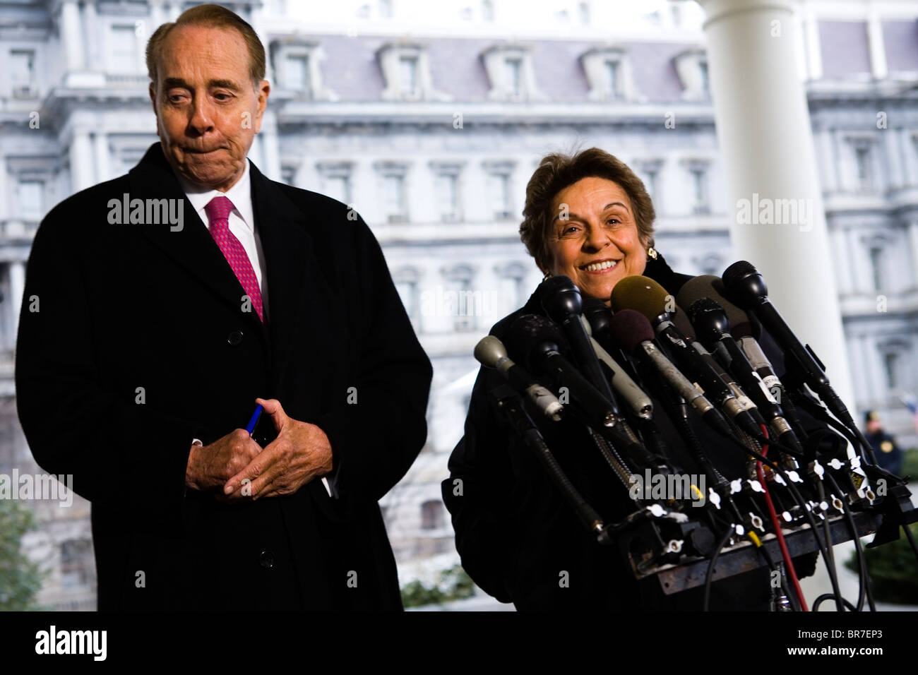 President Bush meets with Bob Dole and Donna Shalala on their co ...