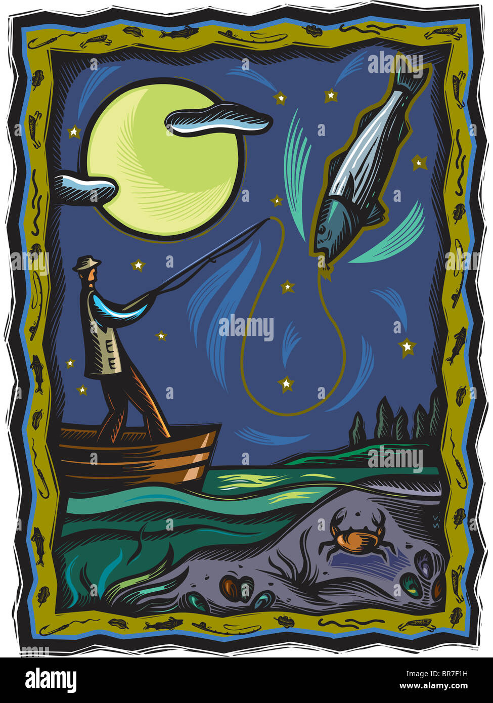 Reeling in big fish hi-res stock photography and images - Alamy