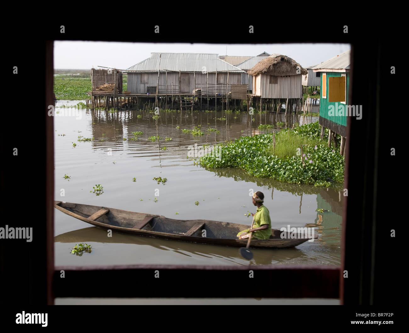 View through a window of canoe passing by Stock Photo - Alamy