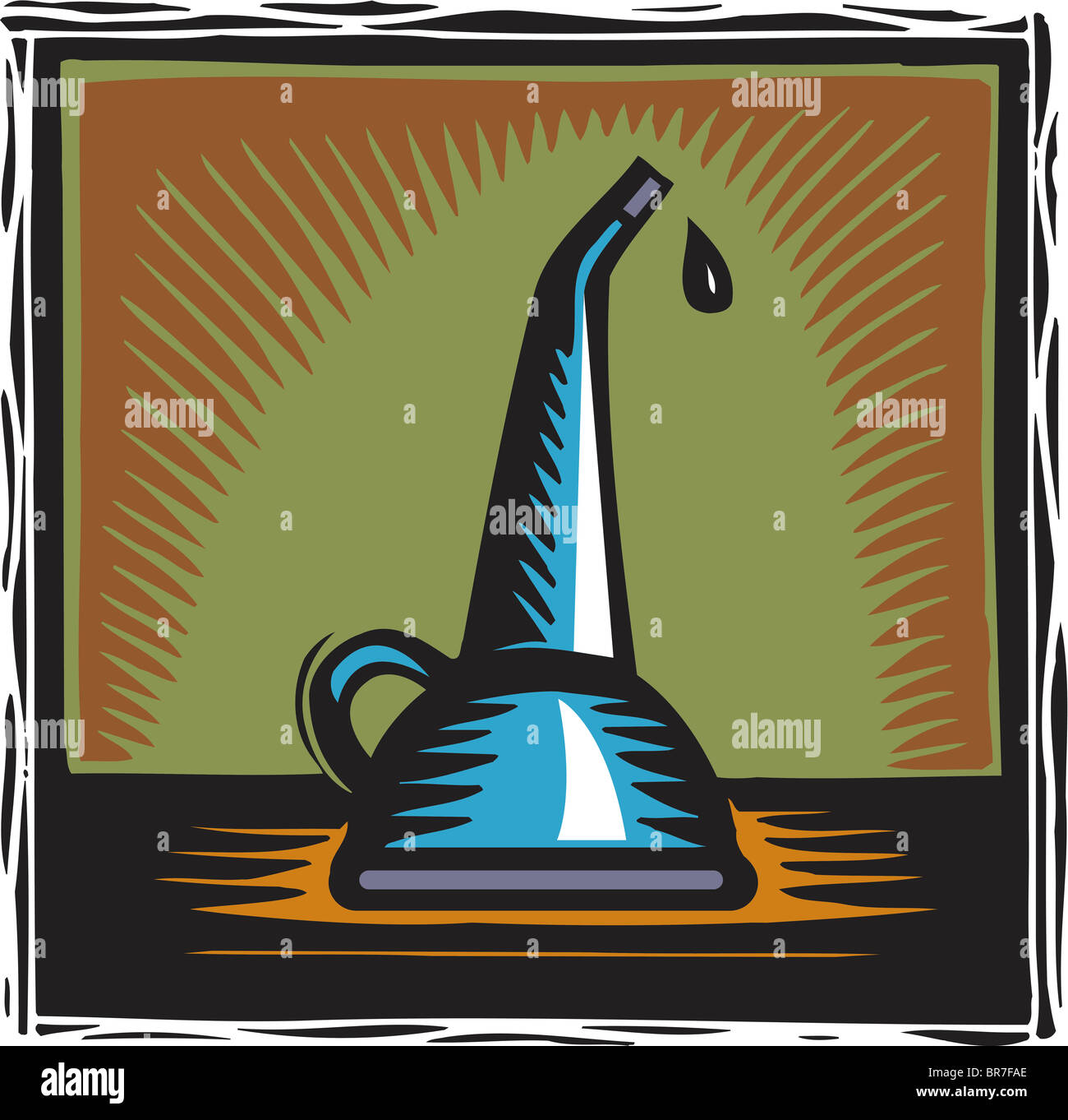 An oil can dripping oil Stock Photo - Alamy