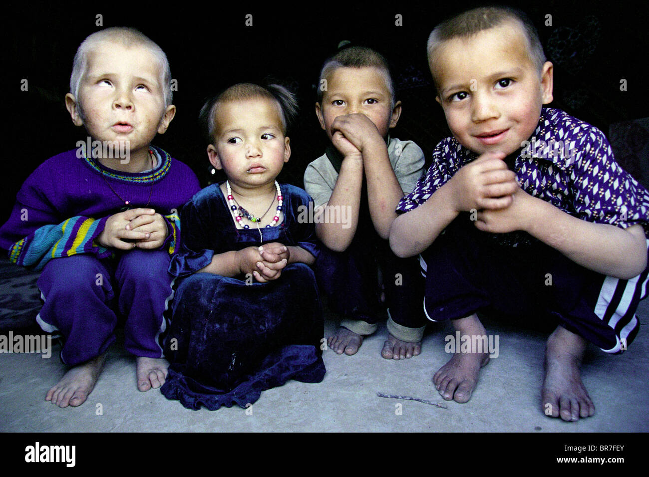Children in a desert oasis Stock Photo - Alamy