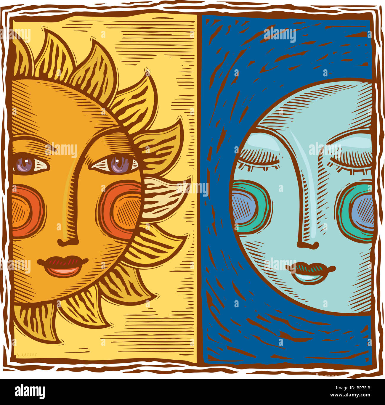 Sun and moon day and night hi-res stock photography and images - Alamy