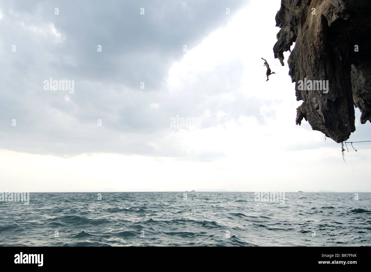 Deep water soloing near Railay Stock Photo - Alamy