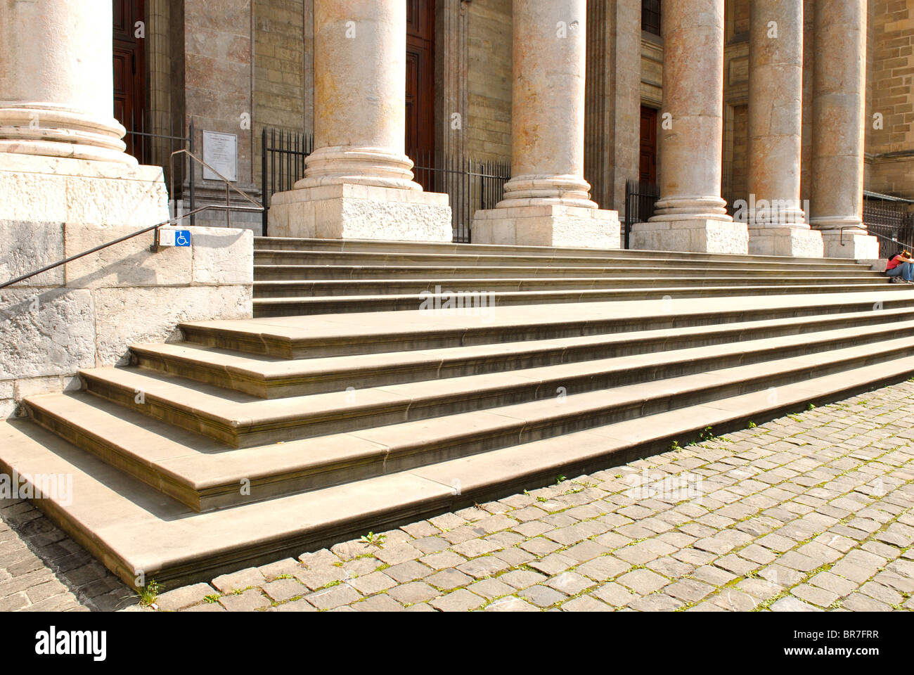 Cathedral Steps and Columns Stock Photo - Alamy