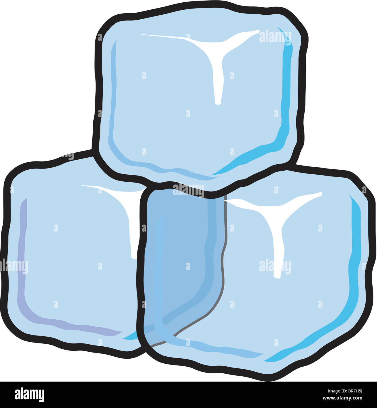 An illustration of three ice cubes Stock Photo - Alamy