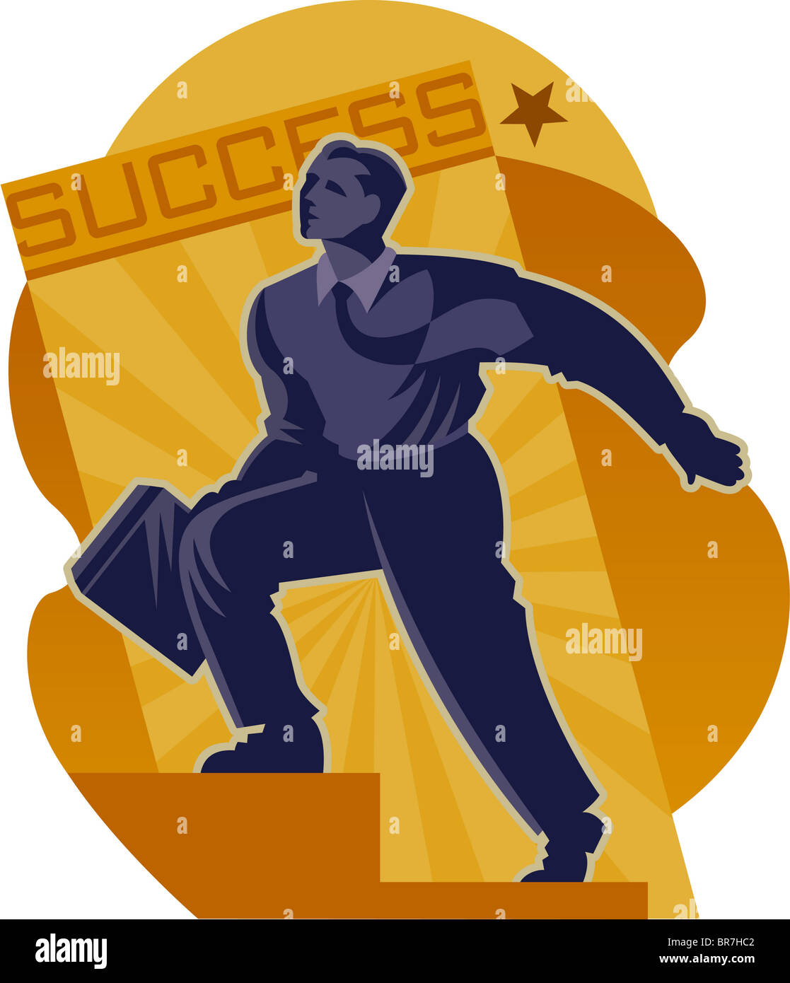 Drawing of a successful businessman Stock Photo - Alamy