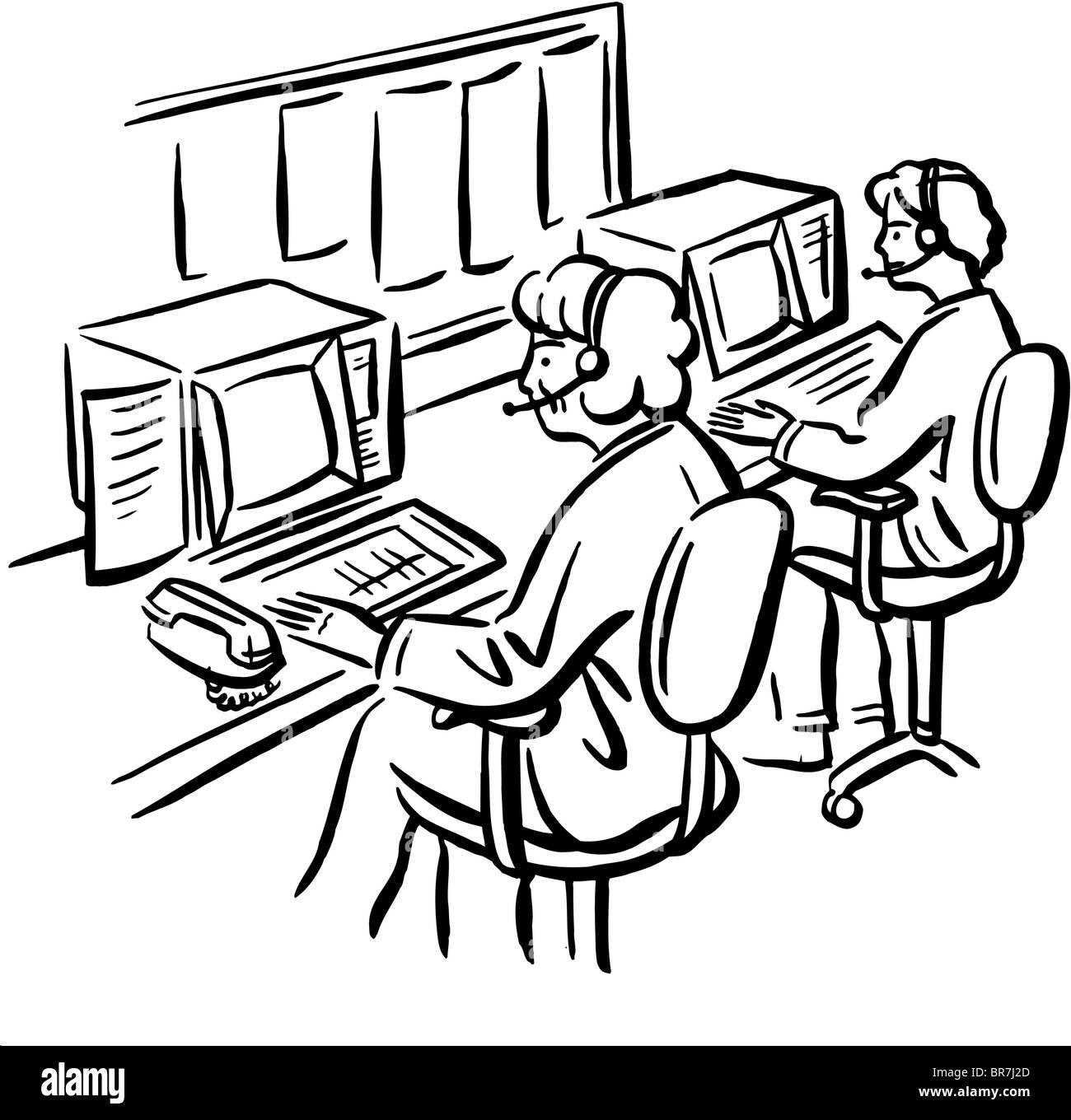 Cartoon people sitting Black and White Stock Photos & Images - Alamy