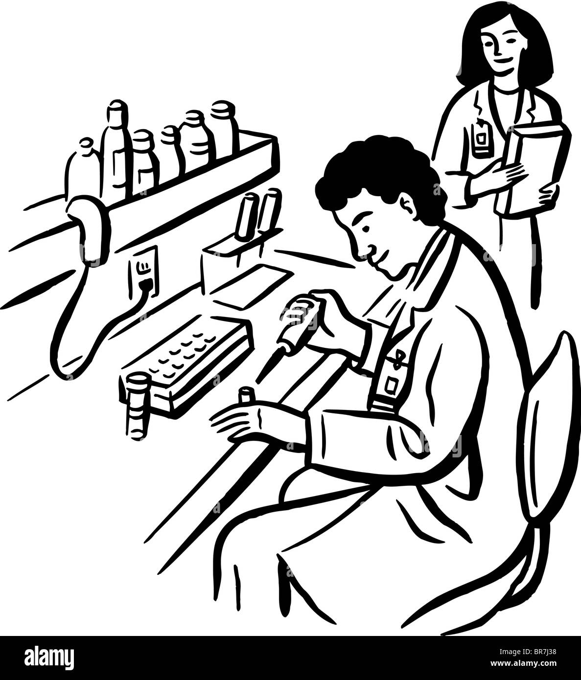 Lab technicians cartoon hi-res stock photography and images - Alamy