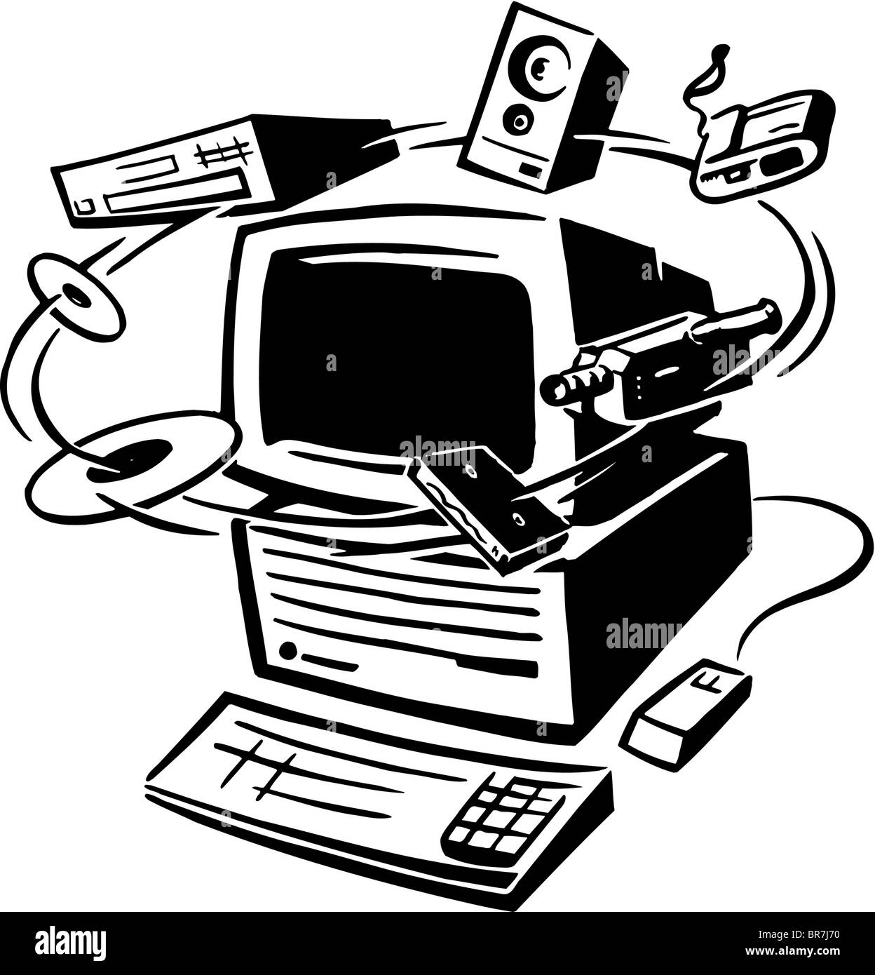 Technology Clipart Black And White