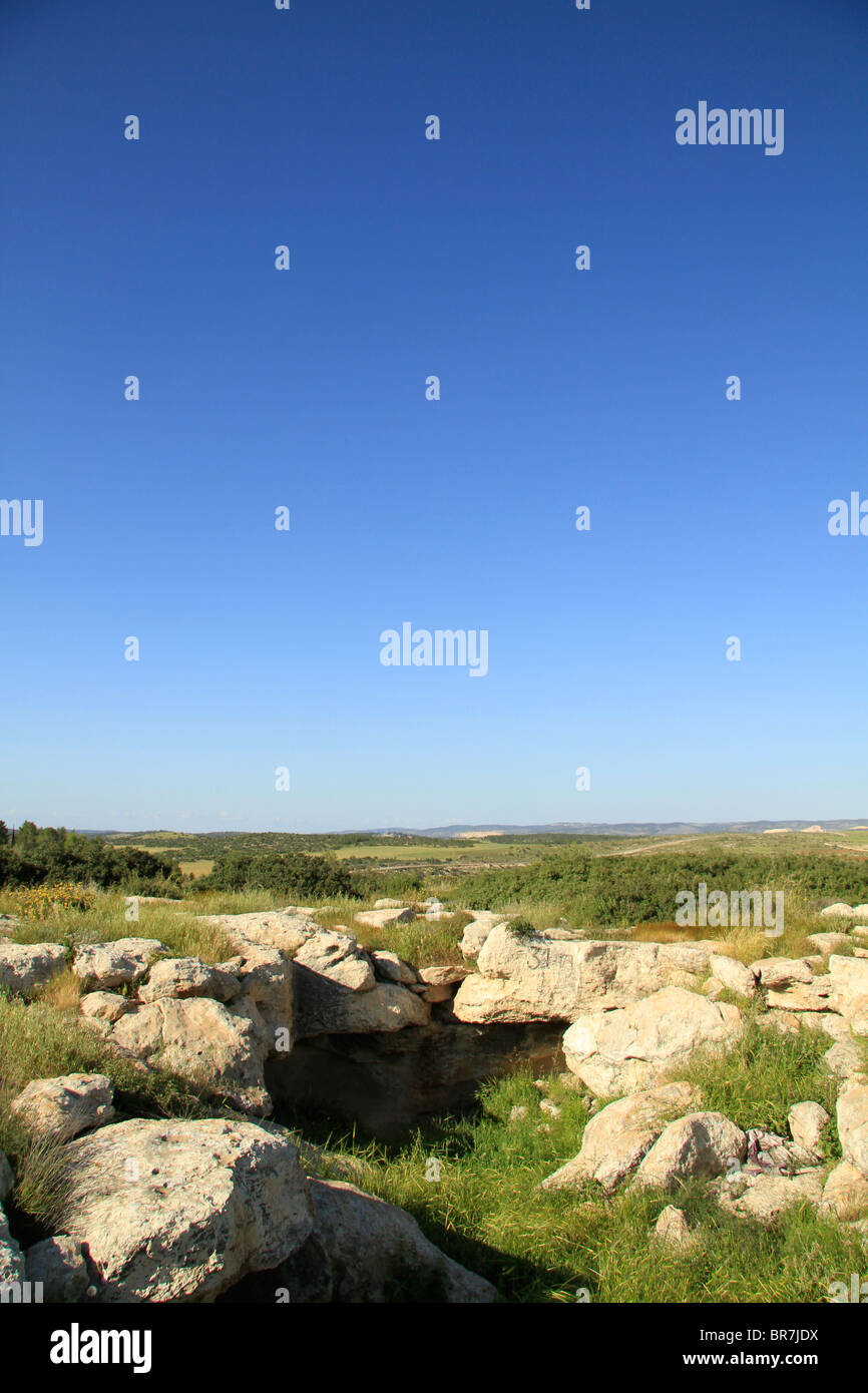 A cave in Adullam Stock Photo - Alamy