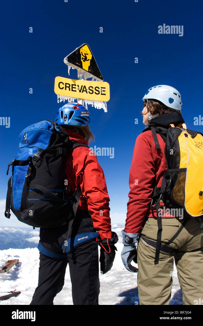 Crevasse Warning Sign High Resolution Stock Photography and Images - Alamy