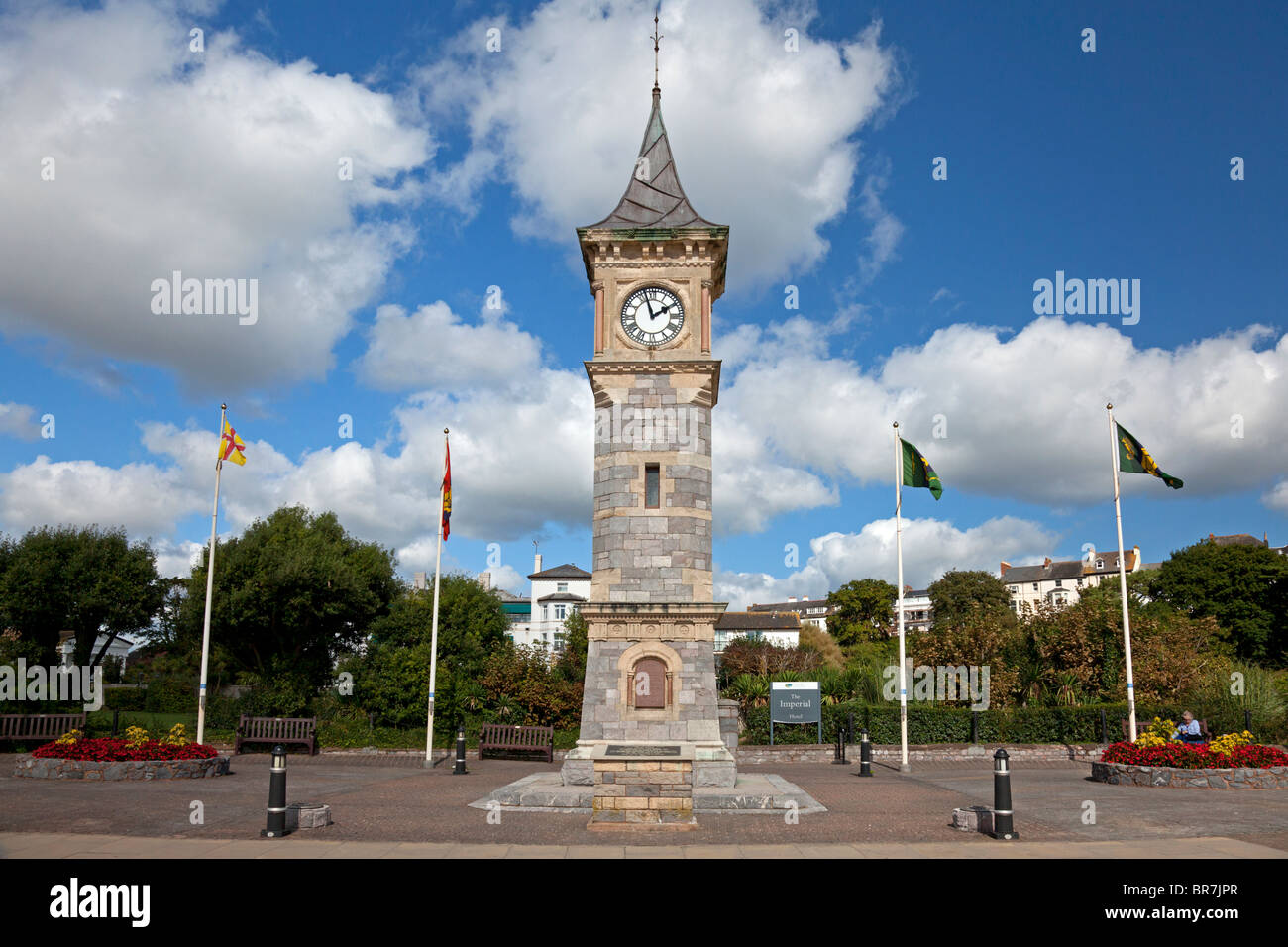 The Jubilee Clock on the sea front, Exmouth, Devon Stock Photo - Alamy