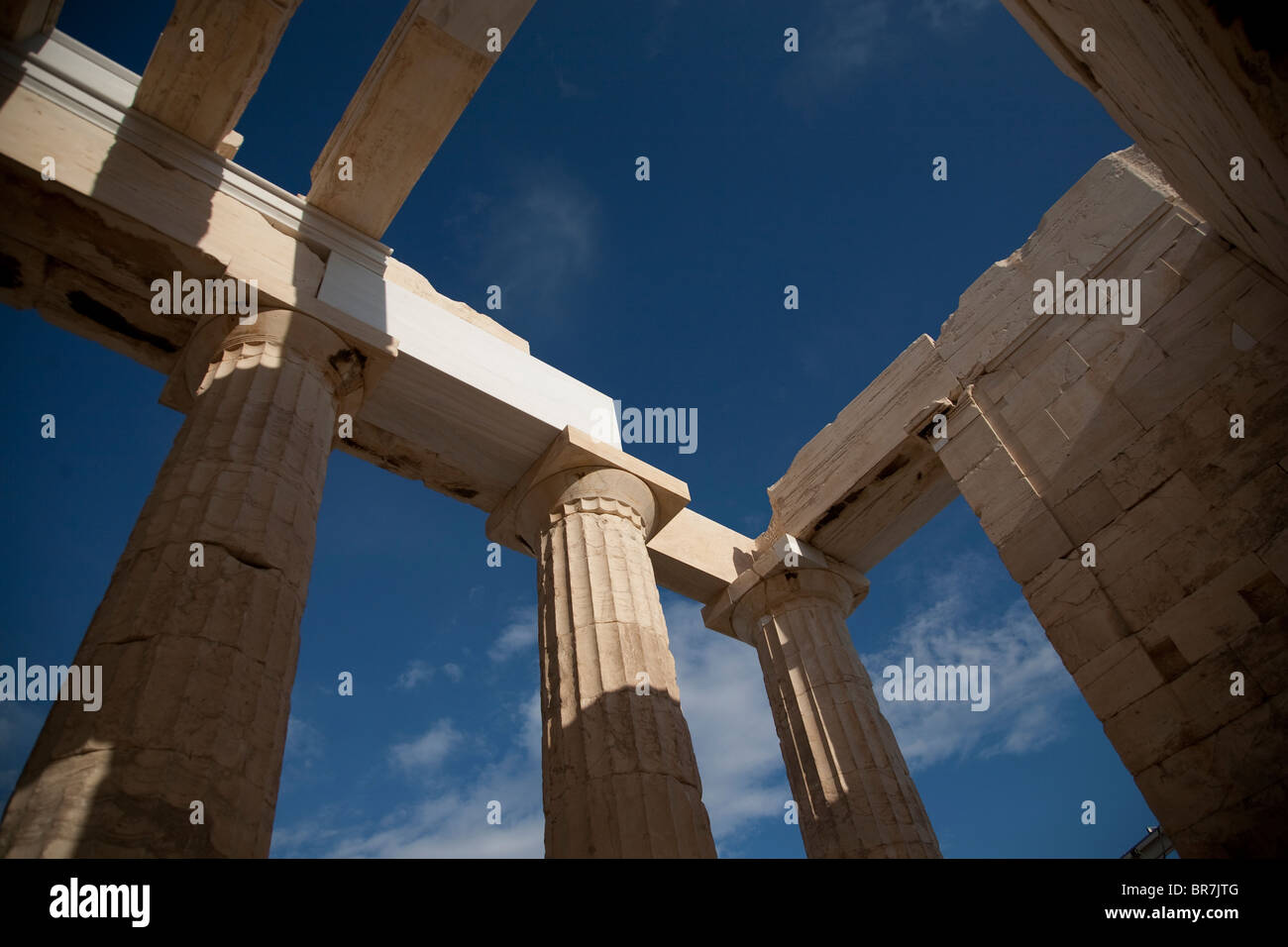 The Propylae greek ruins at the Acropolis Stock Photo - Alamy