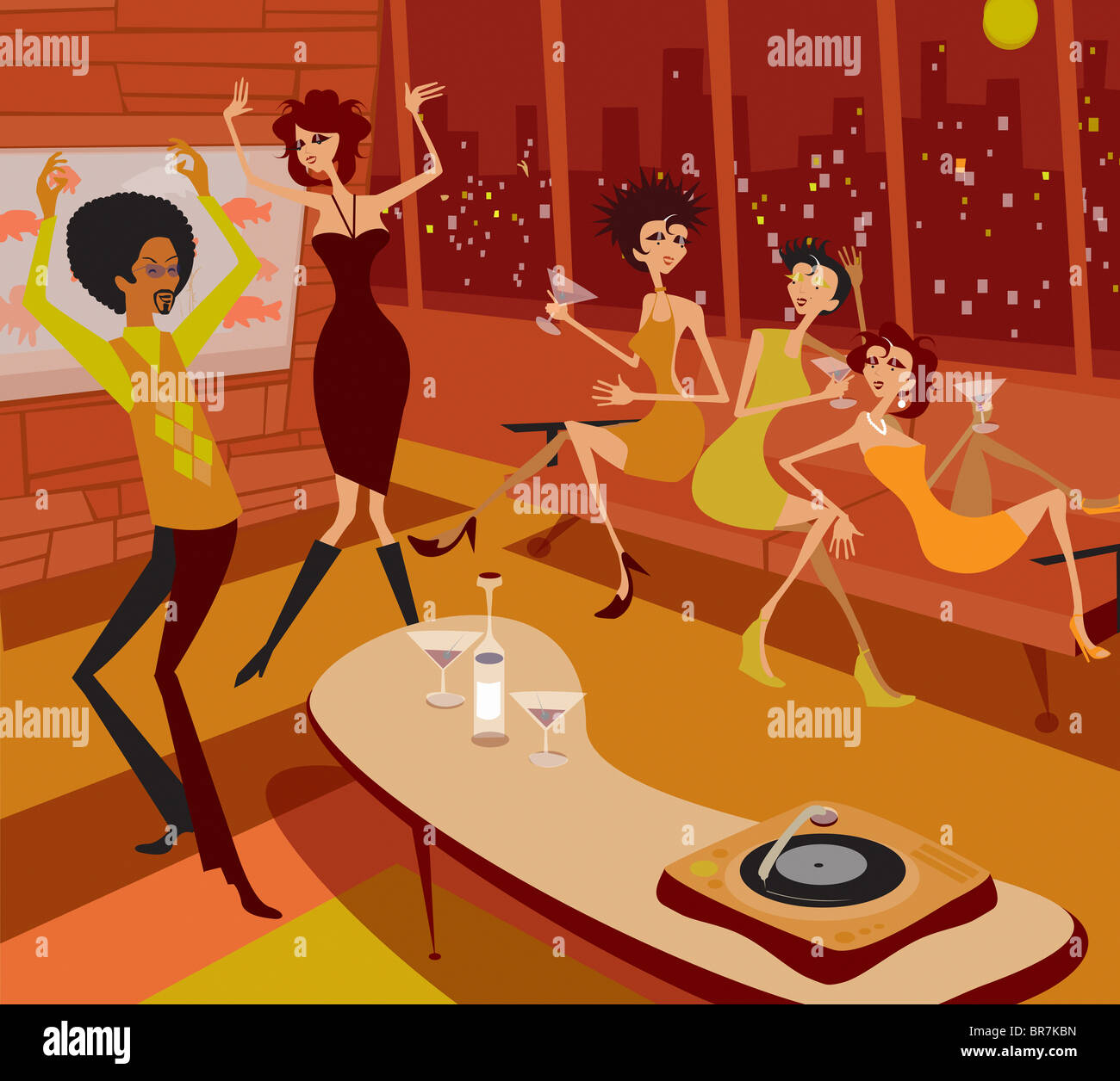 Man in a party dancing with people hi-res stock photography and images ...