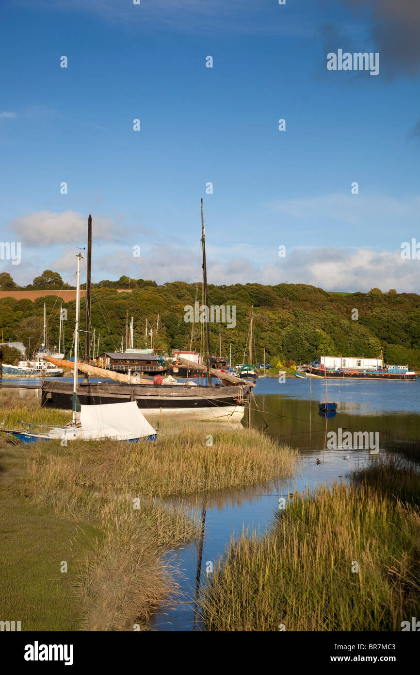 Gweek; river Helford at high tide; Cornwall Stock Photo - Alamy