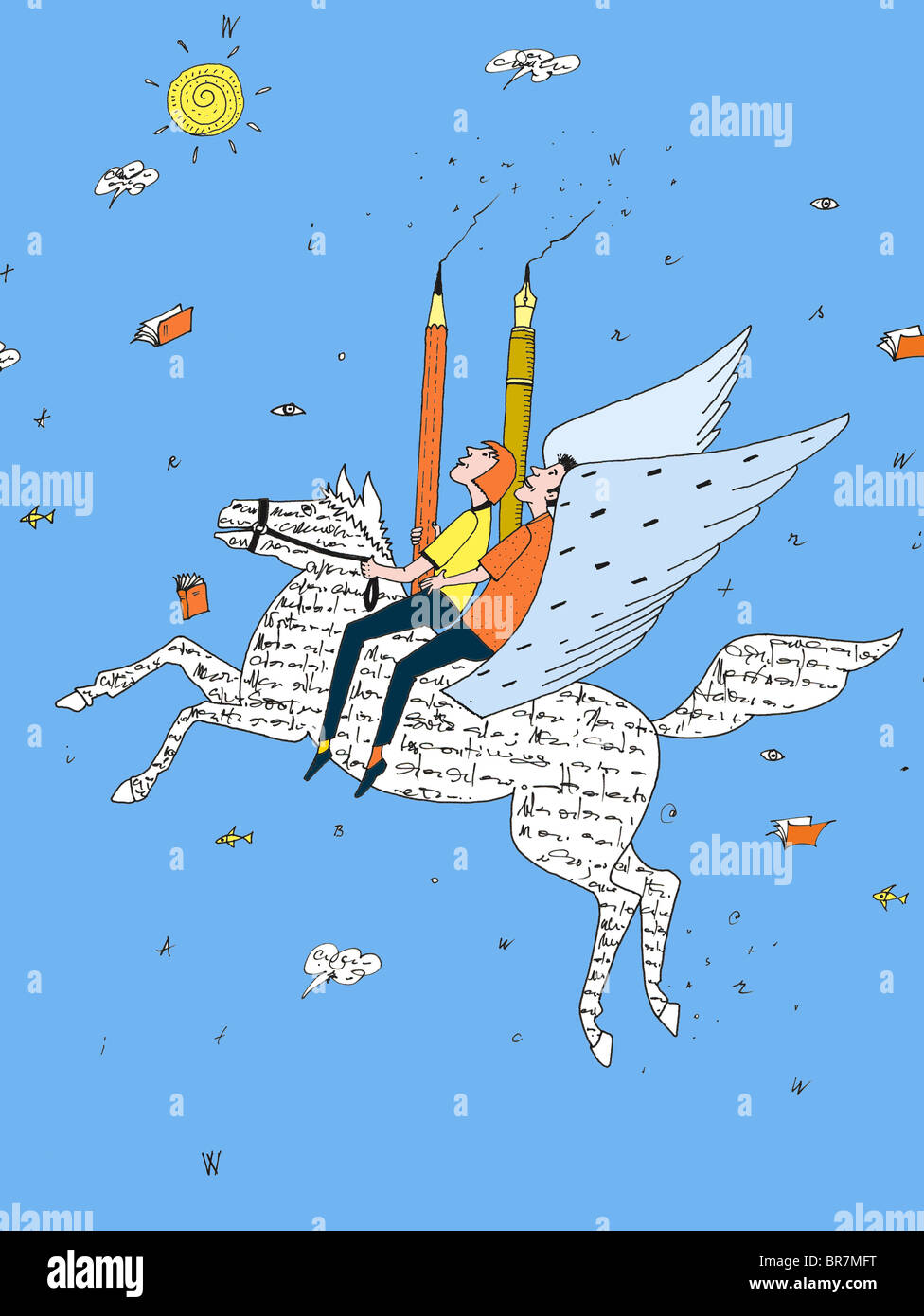 Pegasus Winged Horse Greek Mythology Stock Photos & Pegasus Winged ...