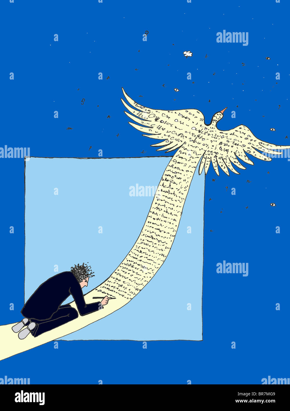 Writing bird hi-res stock photography and images - Alamy