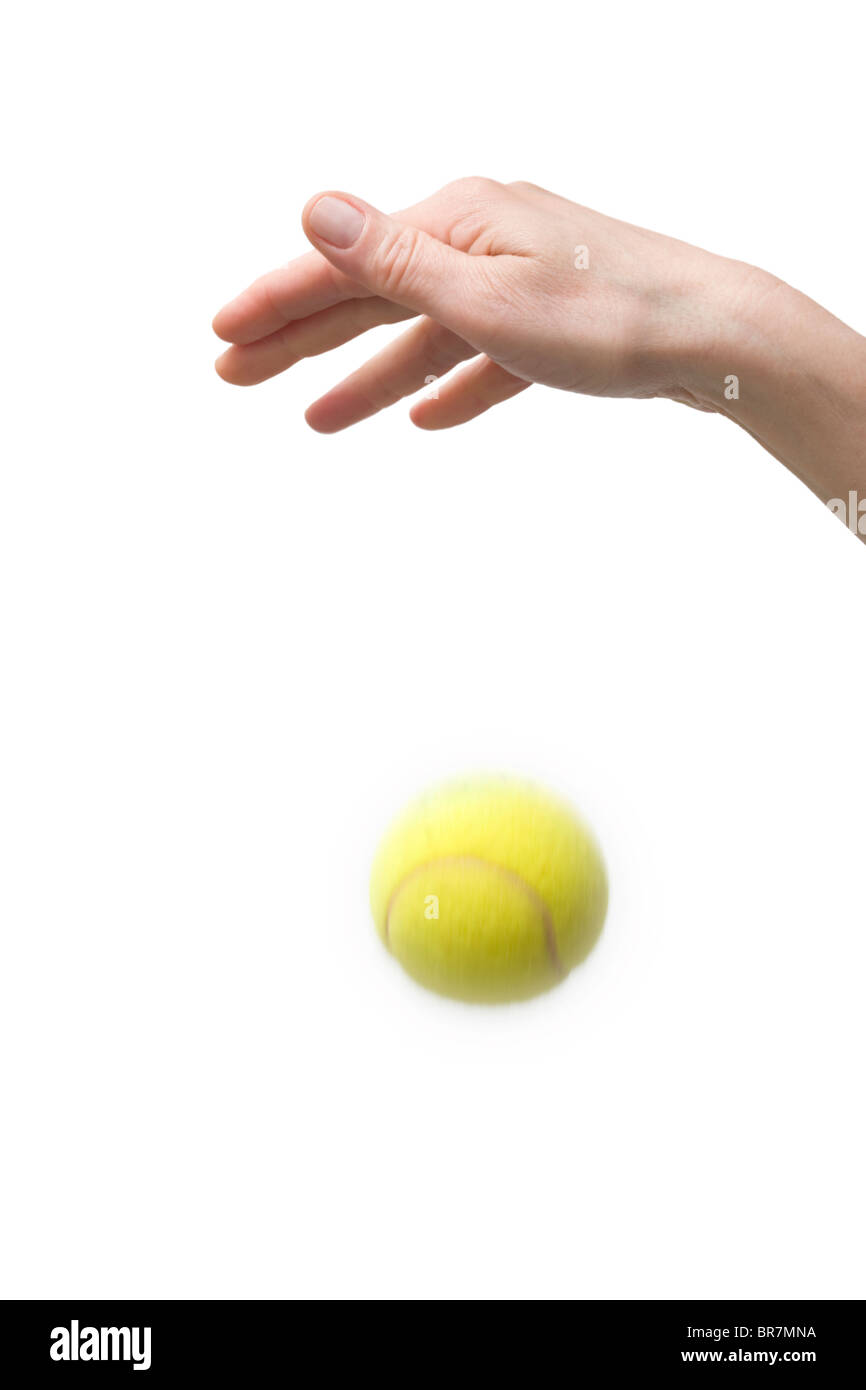 hand and tennis ball Stock Photo - Alamy