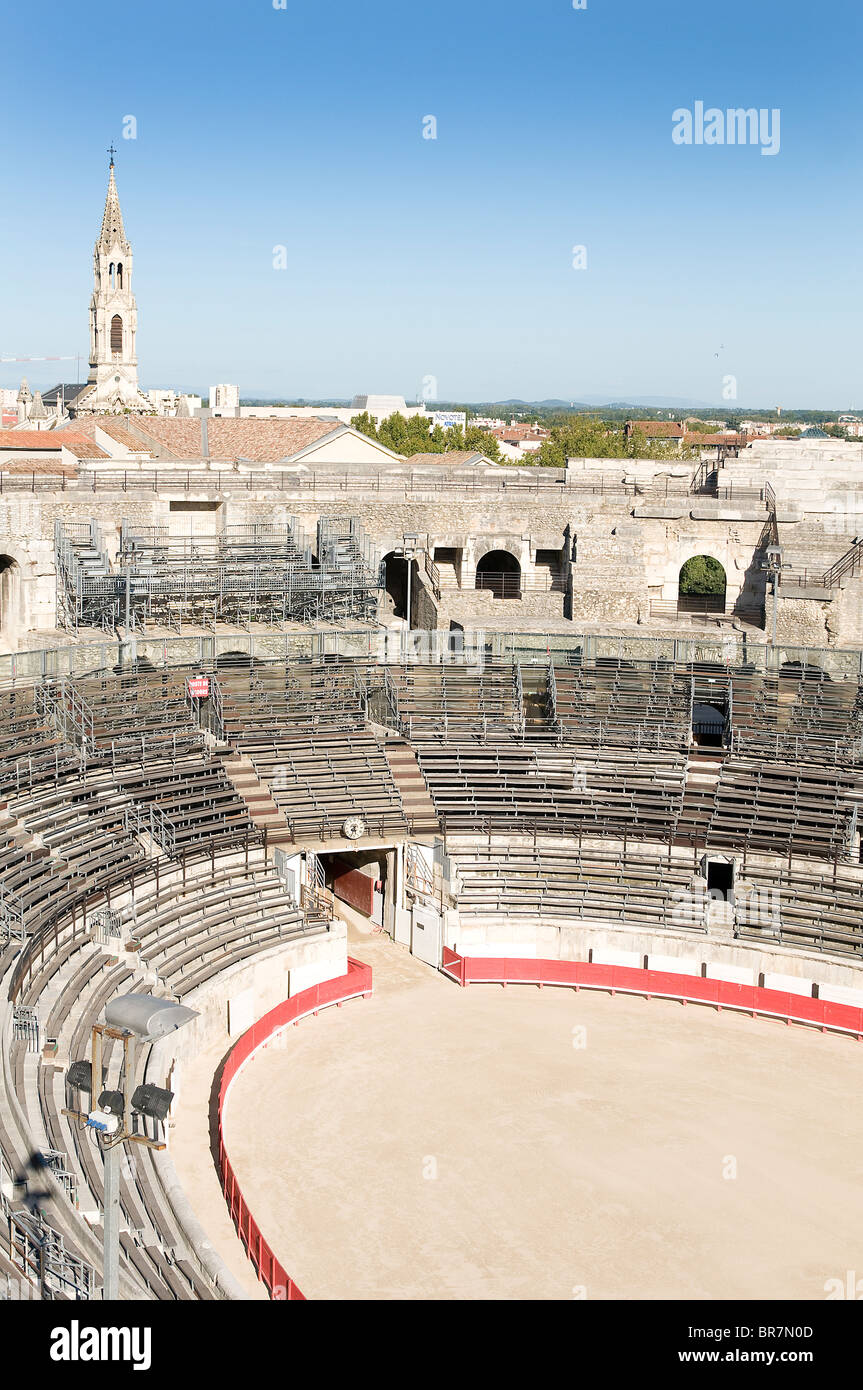 Roman arena. Nimes, Languedoc-Roussillon, France Stock Photo - Alamy