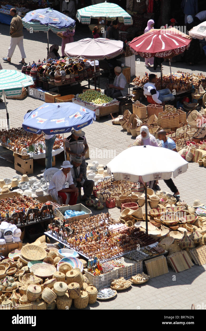 Souk in Marrakech, Morocco taken from above Stock Photo - Alamy