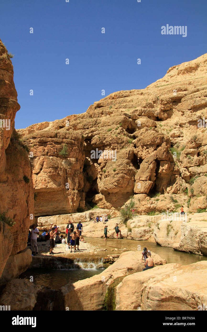 Judean desert, Ein Qelt in Wadi Qelt Stock Photo - Alamy