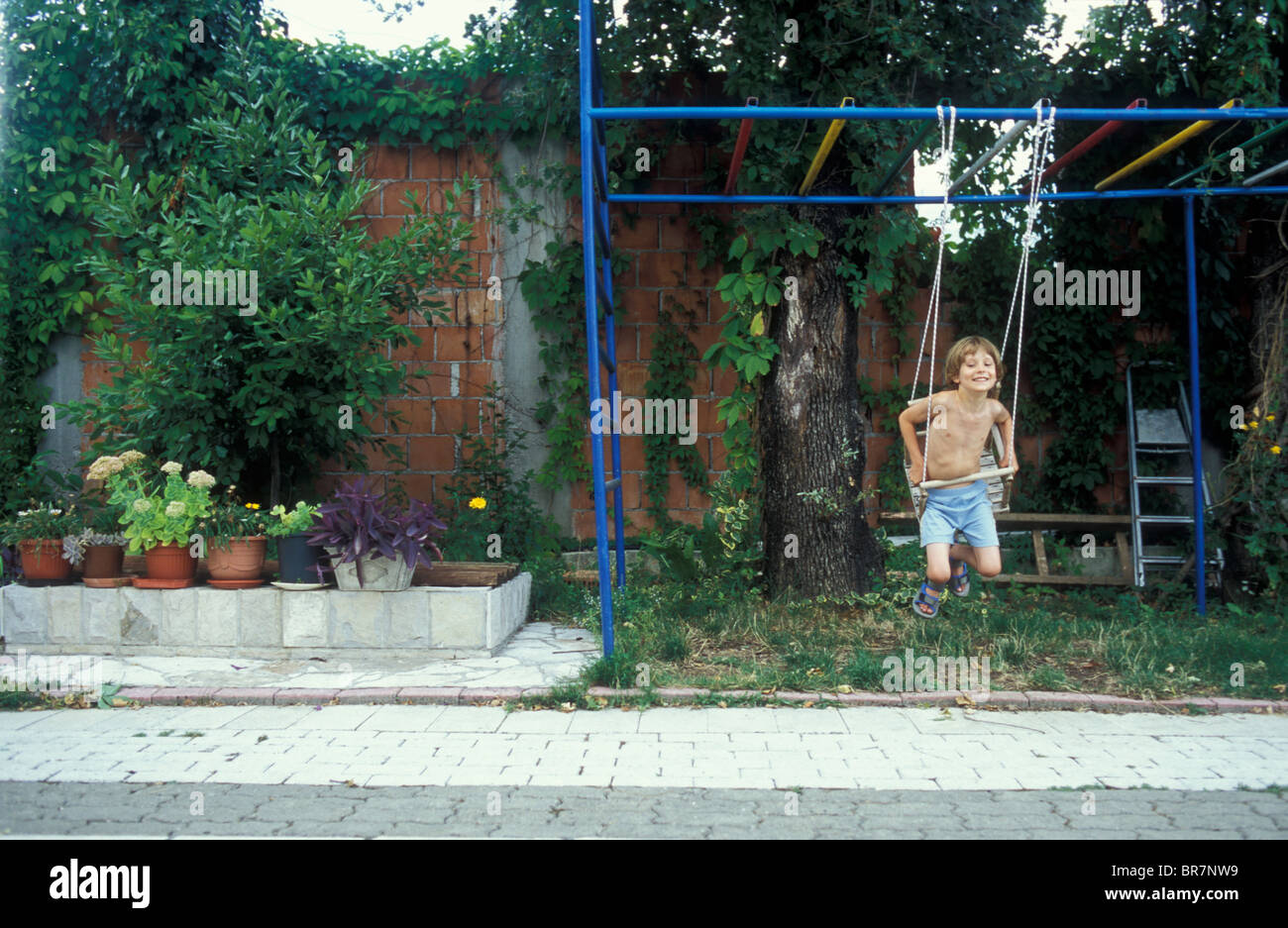 Boy child smiling kid summer hi-res stock photography and images - Alamy
