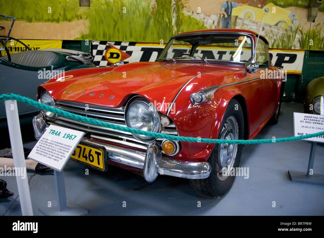 Triumph TR4A on display at Bentley Wildfowl Motor Museum Stock Photo ...