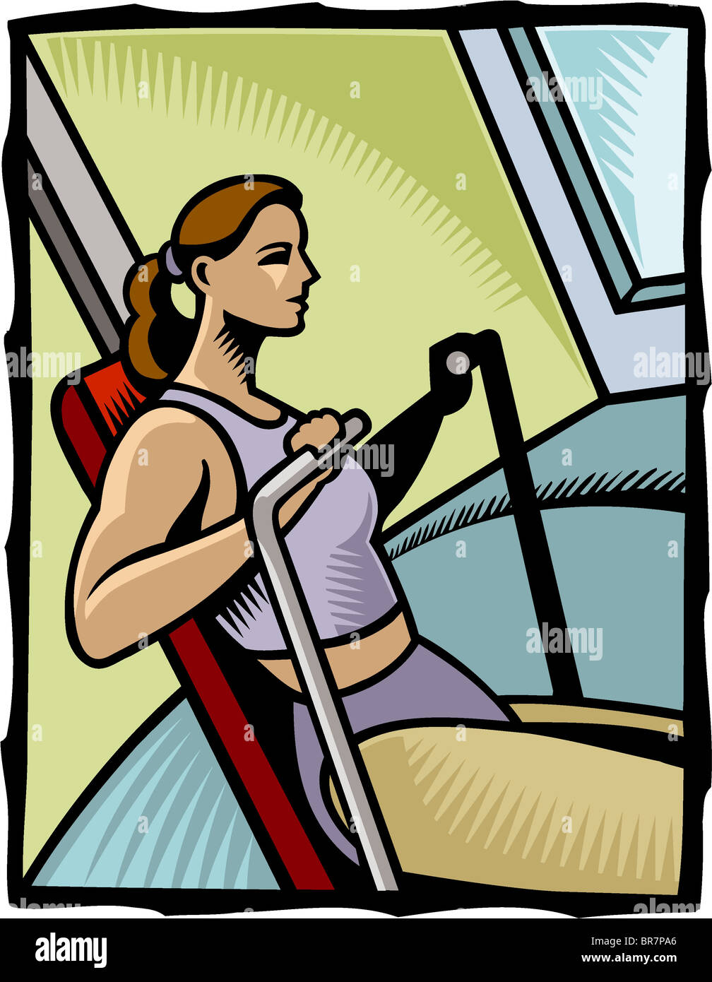 Woman exercising cartoon hi-res stock photography and images - Alamy