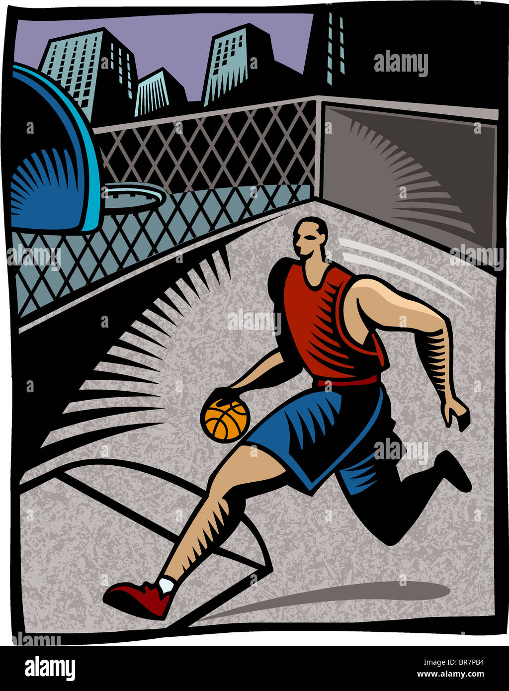 A basketball player running in a court Stock Photo - Alamy