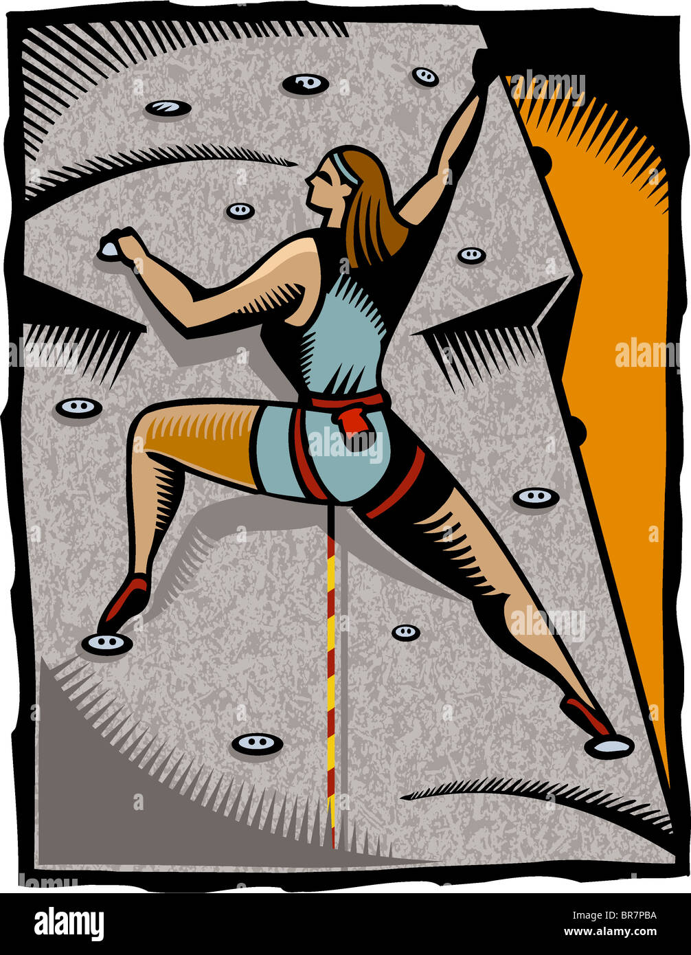 Lady climbing indoor wall hi-res stock photography and images - Alamy