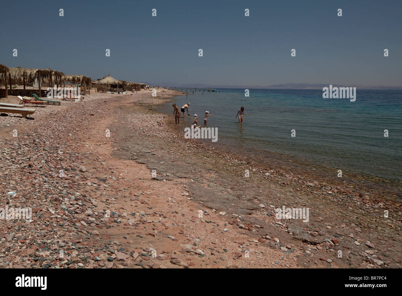Tourists bathe in the red sea, Dahab, Egypt Stock Photo - Alamy