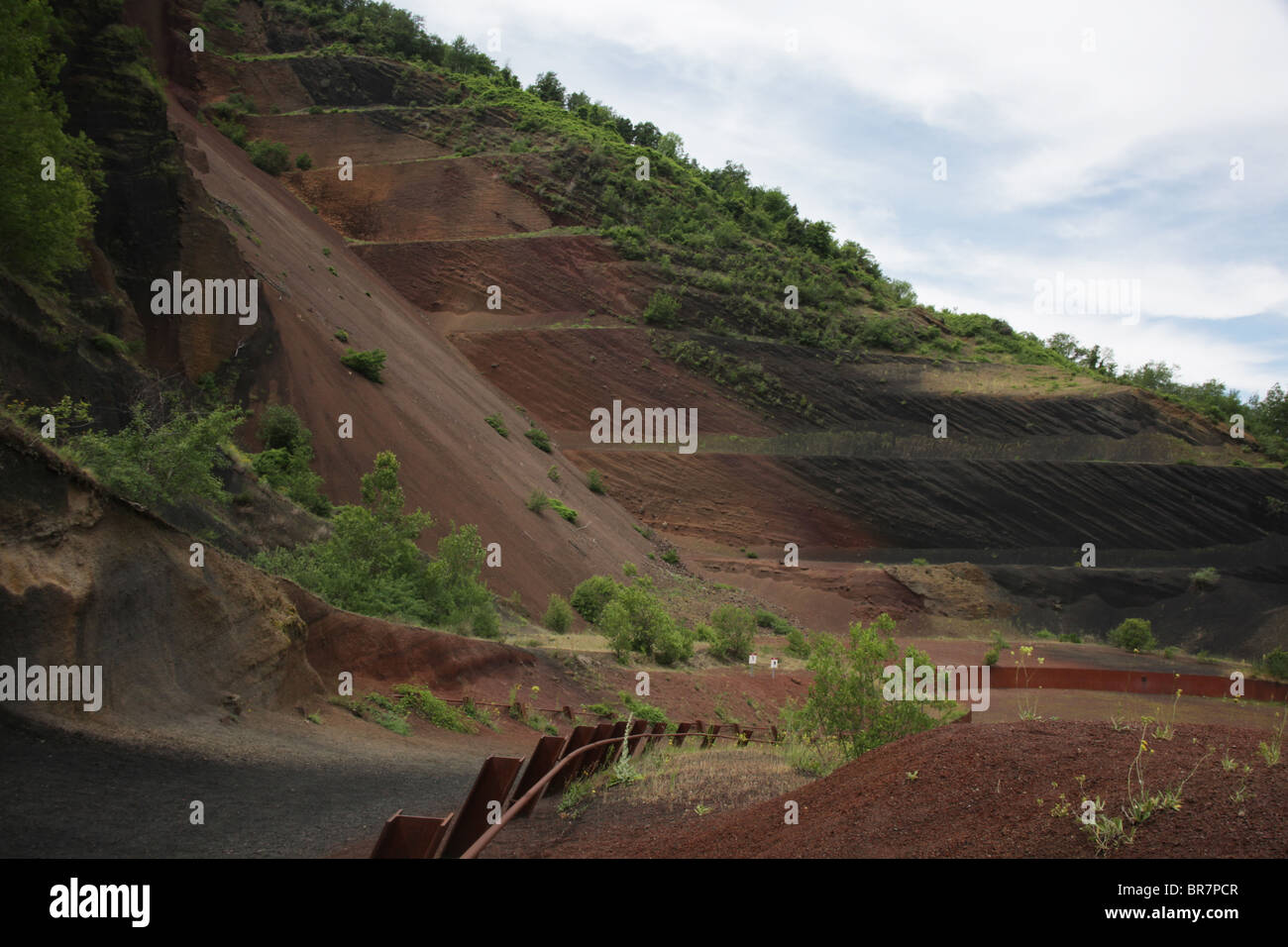 Croscat open volcano Volcanic Zone National Park near Olot in La Alta ...