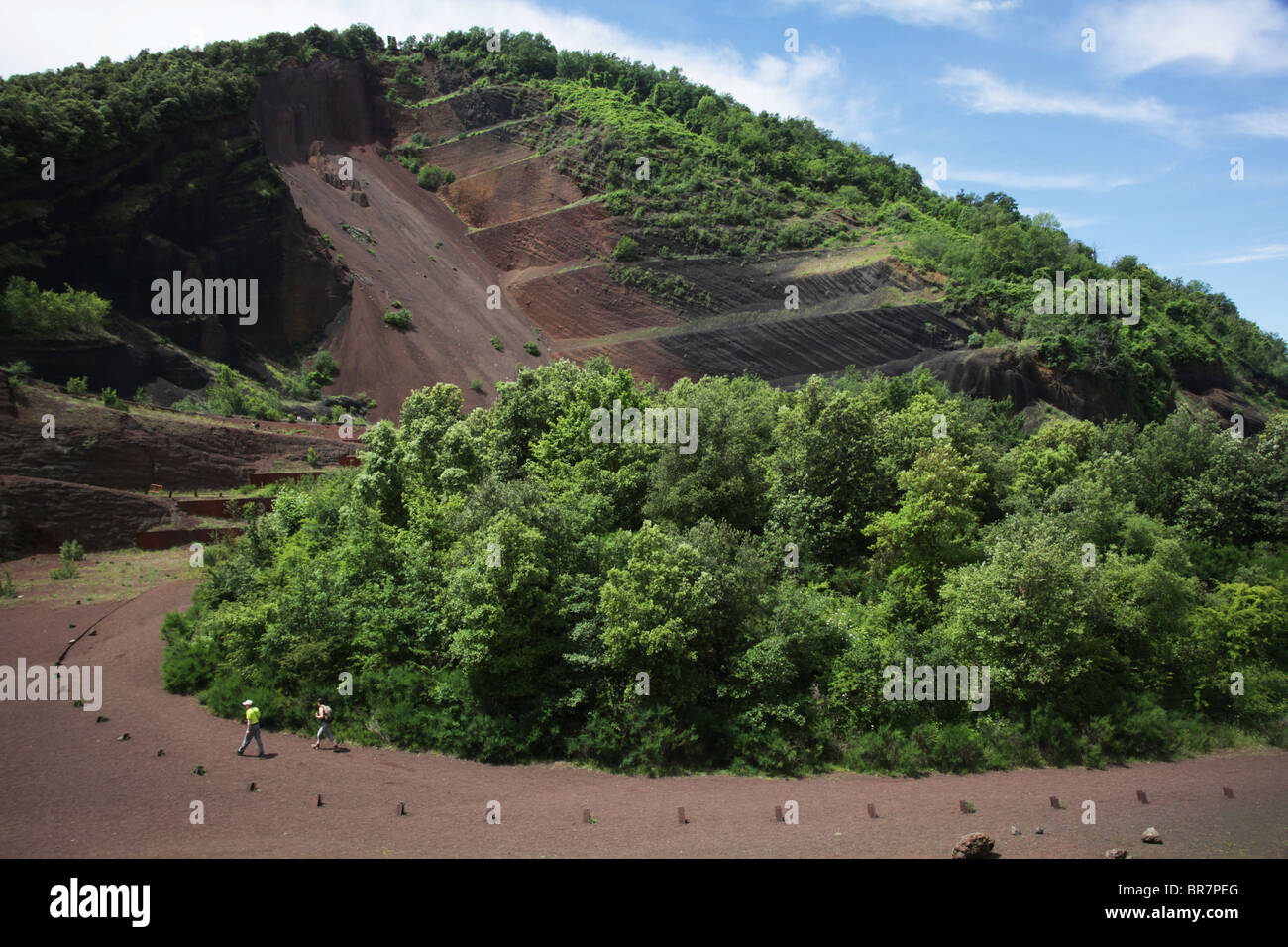 Croscat open volcano Volcanic Zone National Park near Olot in La Alta ...