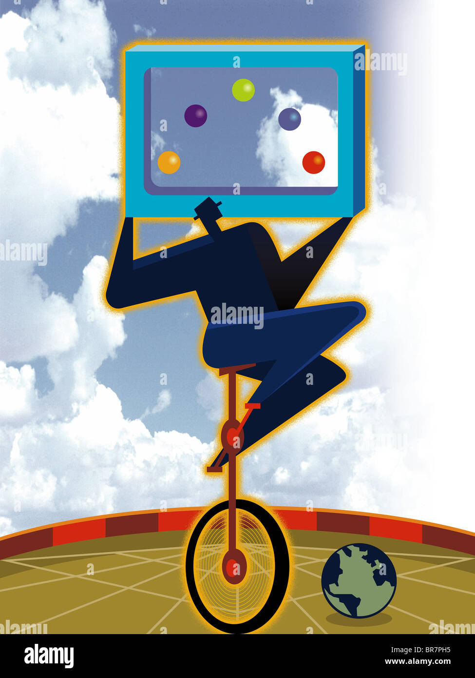 Juggling on a unicycle hi-res stock photography and images - Alamy