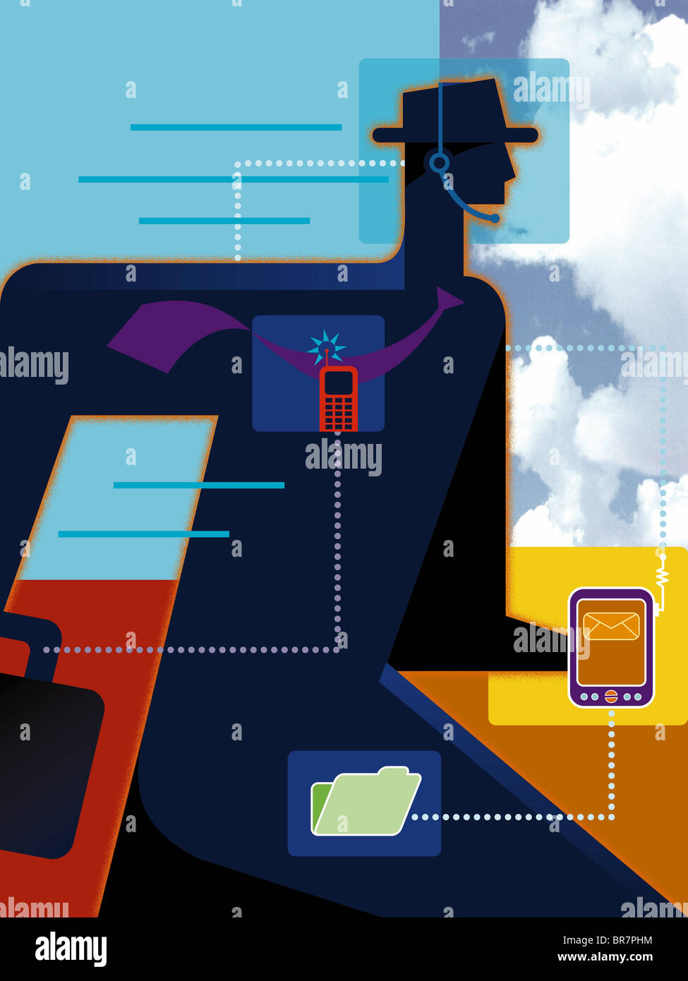 The convenience of text messaging Stock Photo - Alamy