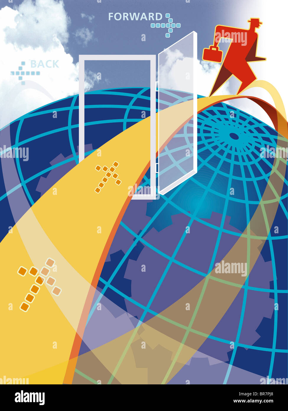 A man navigating through the internet Stock Photo - Alamy